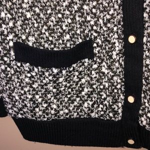 Monteau | Sweaters | Monteau Black White Golden Cardigan Sweater Medium ...